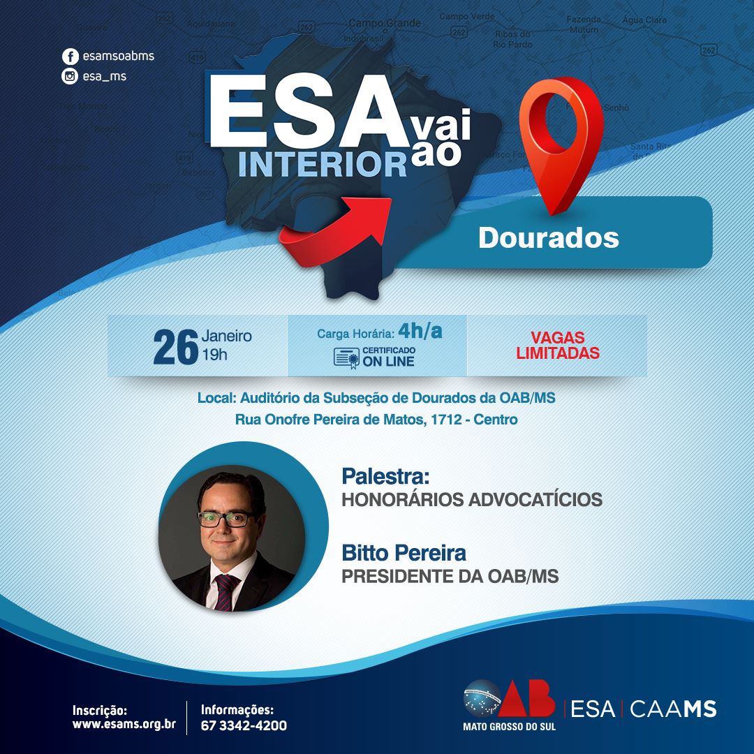 DOURADOS – ESA VAI AO INTERIOR – ESAMS
